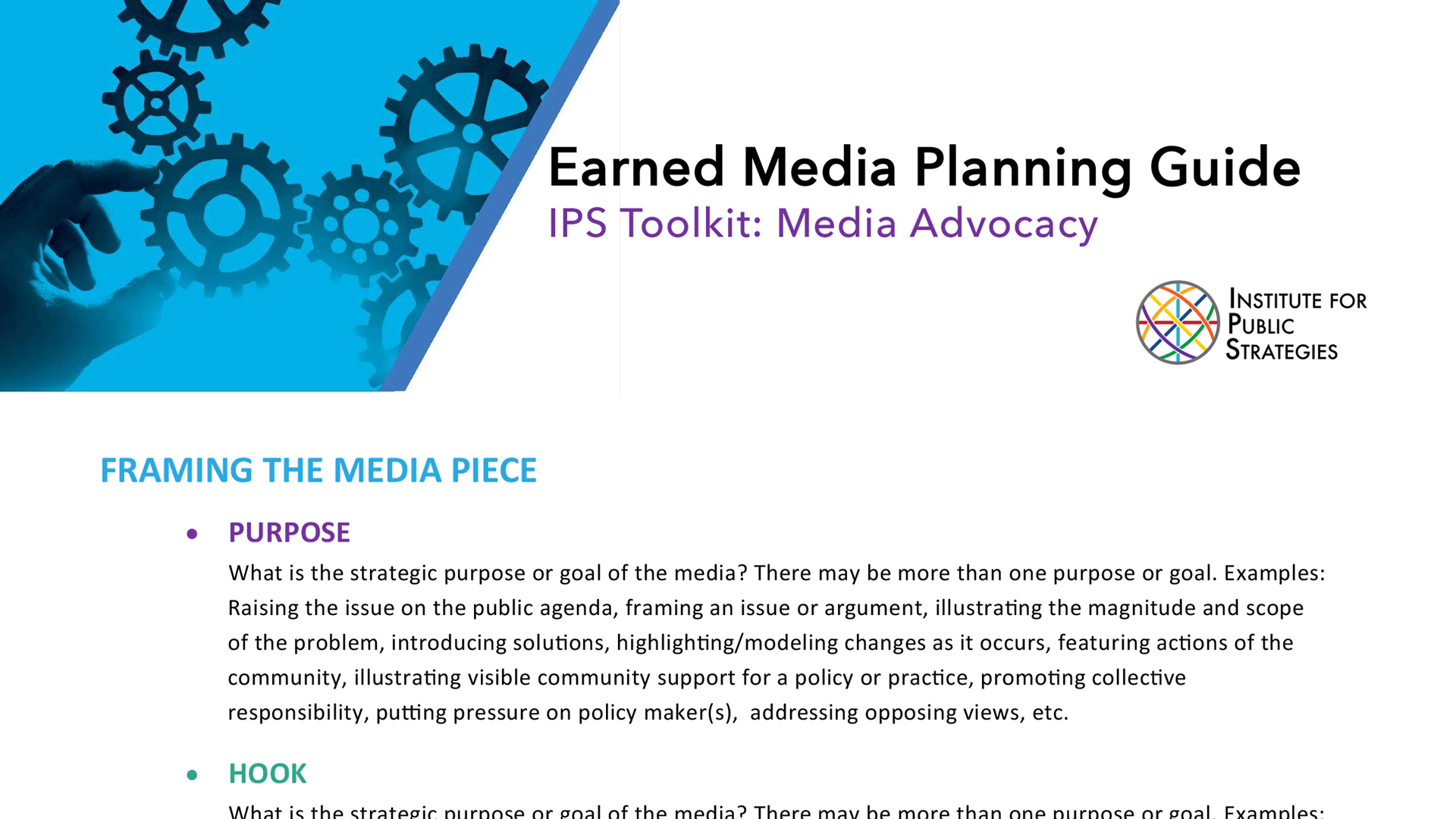 Media Advocacy - Institute for Public Strategies