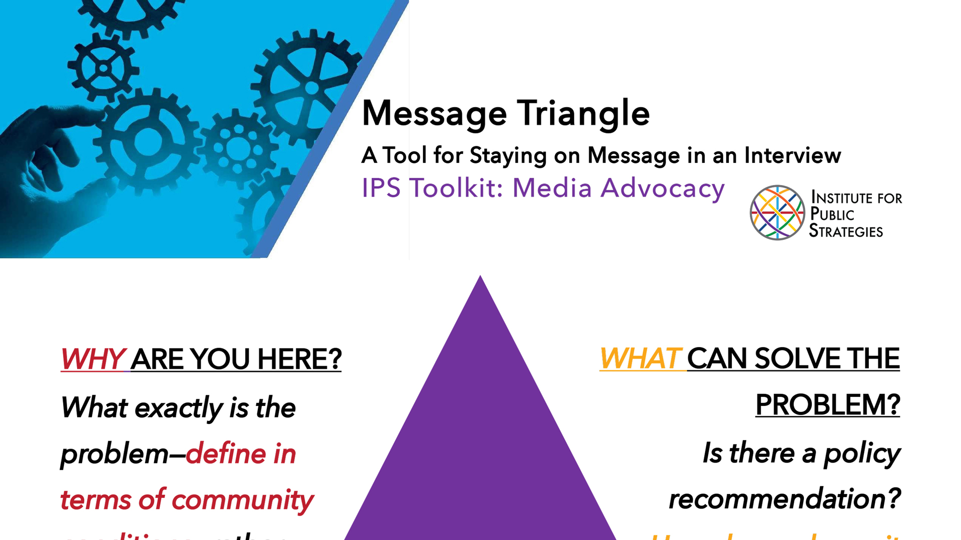 Media Advocacy - Institute for Public Strategies